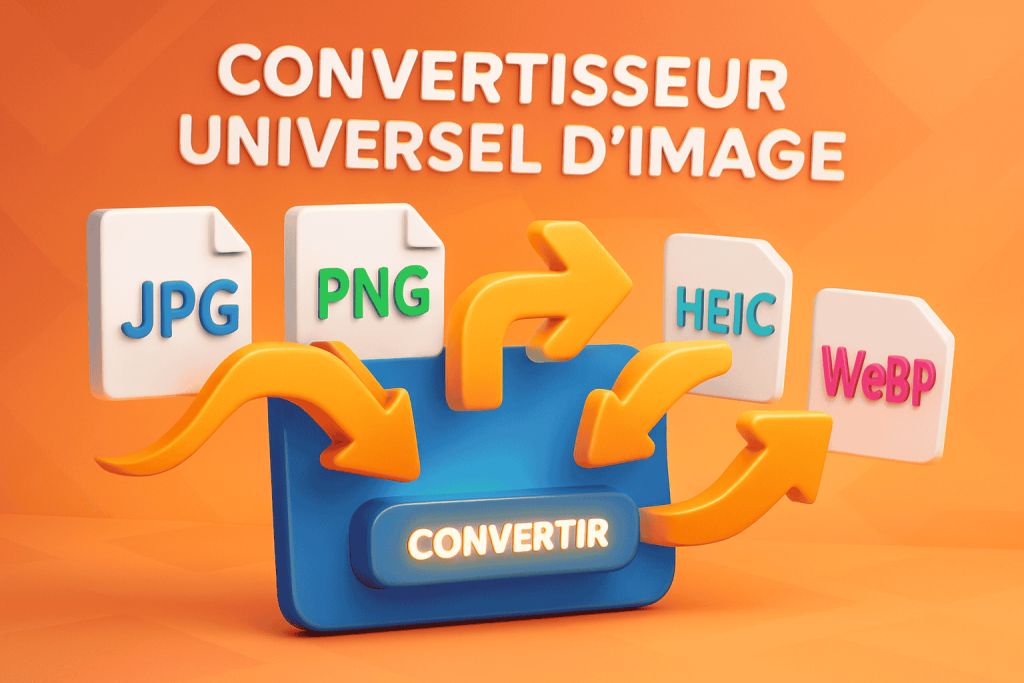 Convertisseur D’Image Gratuit – JPG, PNG, HEIC, WebP 2026